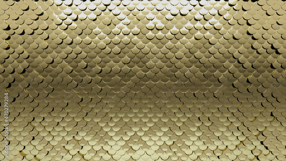 Polished, 3D Wall background with tiles. Gold, tile Wallpaper with ...