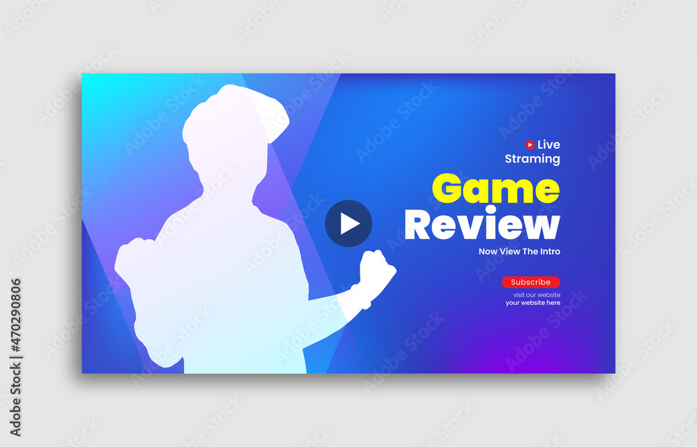 Game review youtube thumbnail design, virtual world web banner design ...