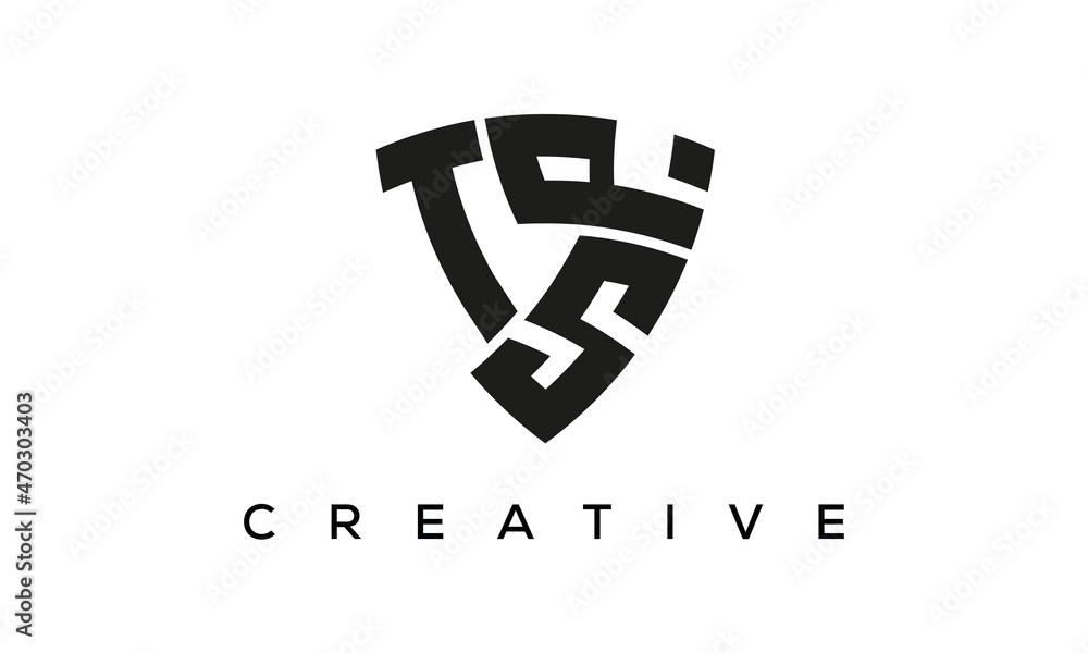 TSP letters logo, security Shield logo vector Stock Vector | Adobe Stock