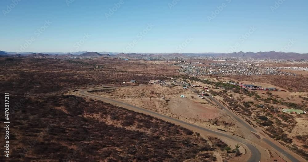 4K aerial drone video of Tony Rust racing track near Otjomuise township ...