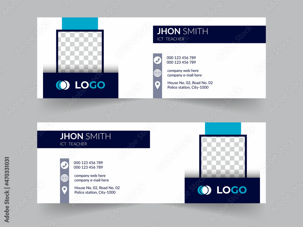 Abstract Minimalist Email Signature Template Design, Email Template ...