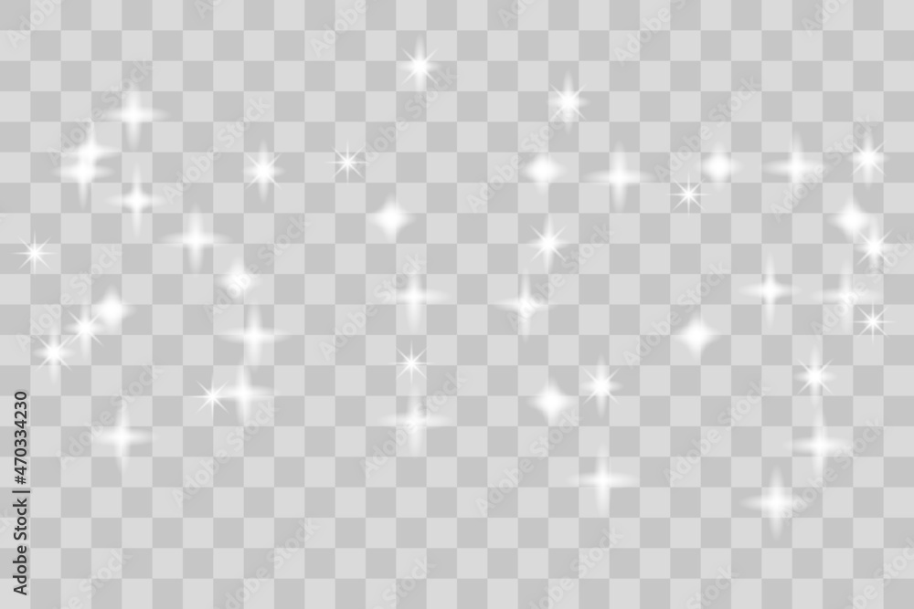 Shine light effect, png bright sparkle dust. Vector isolate Stock ...