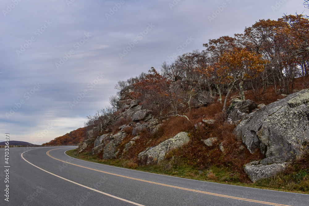 Shenandoah National Park, Virginia, USA - November 3, 2021: Rocky ...