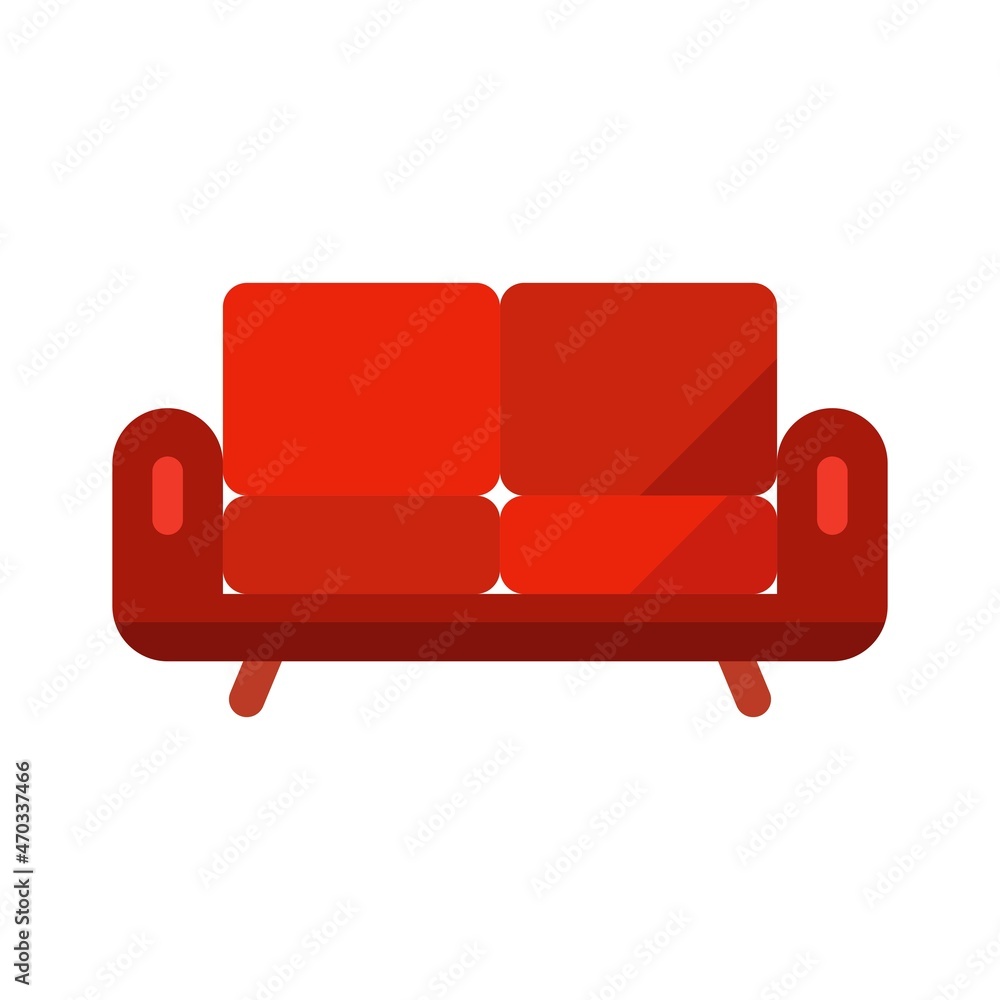 sofa flat clipart vector illustration Stock Vector | Adobe Stock