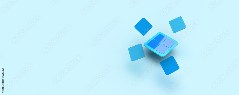 Windows 10, 11 logo icon. Modern minimal style. Blue color. Stock ...