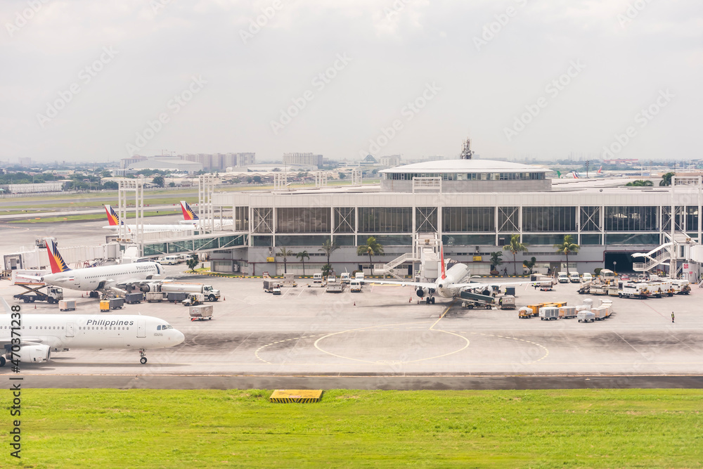 Pasay, Metro Manila, Philippines - Nov 2021: NAIA Terminal 2 airport in ...