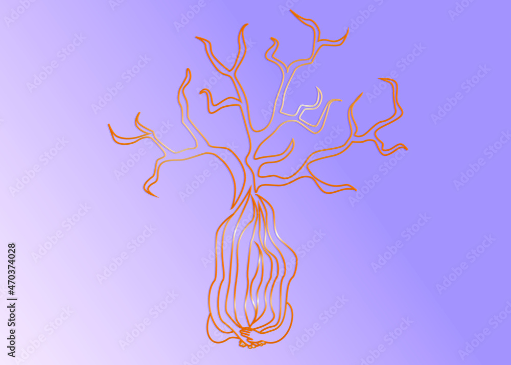 ree formed by the joining of tree roots with the hands of different ...