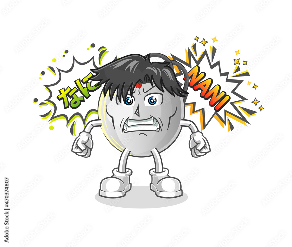 computer mouse anime angry vector. cartoon character Stock Vector ...