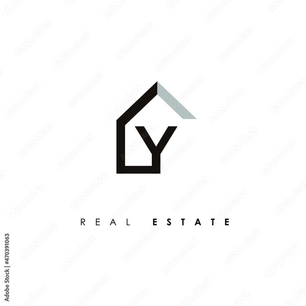 Initial Y Real Estate Logo Deaign Stock Vector | Adobe Stock