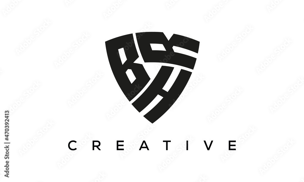 BHR letters logo, security Shield logo vector Stock Vector | Adobe Stock