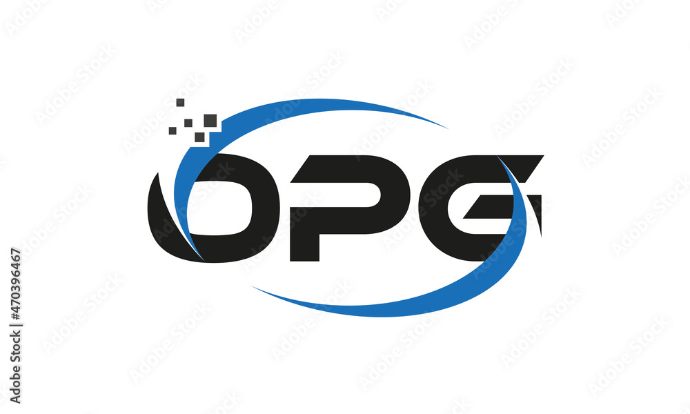 dots or points letter OPG technology logo designs concept vector Template Element Stock Vector ...