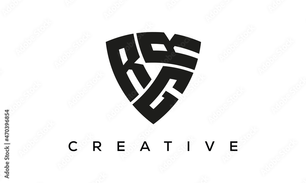 RGR letters logo, security Shield logo vector Stock Vector | Adobe Stock