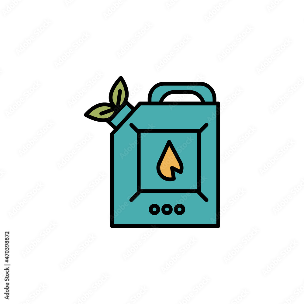 biofuel, biofuel production line colored icon. Elements of energy ...