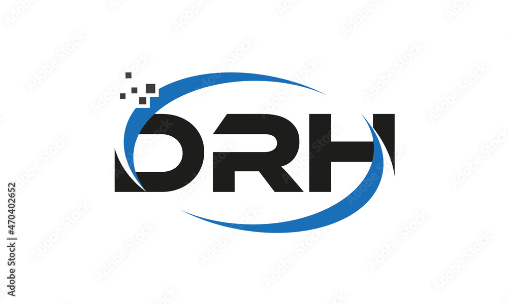dots or points letter DRH technology logo designs concept vector ...