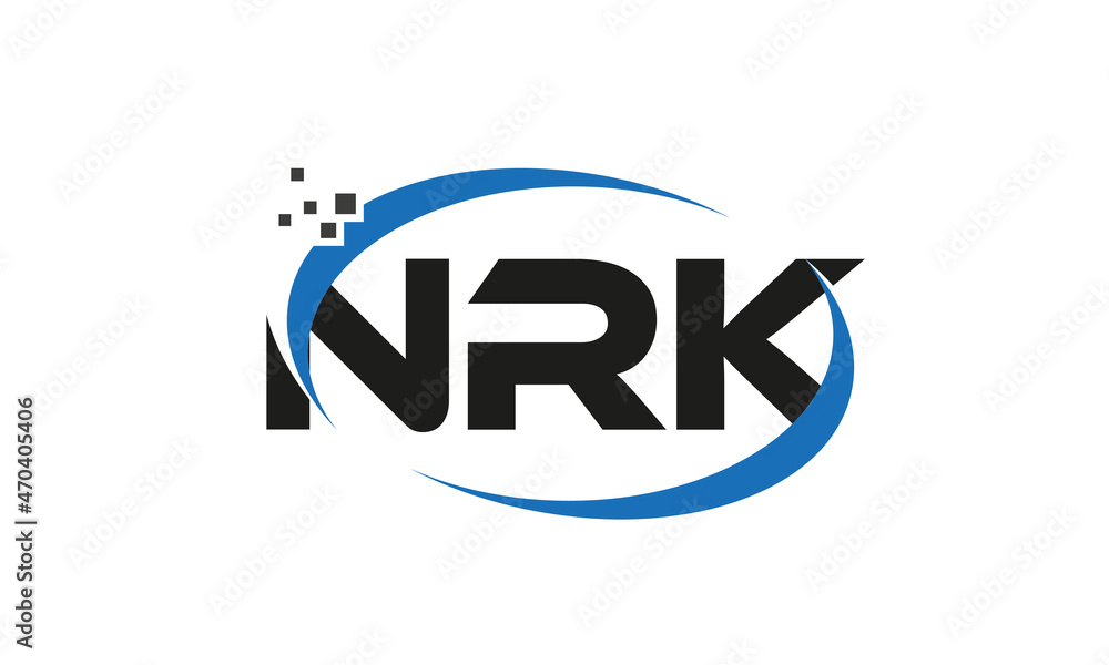 dots or points letter NRK technology logo designs concept vector ...