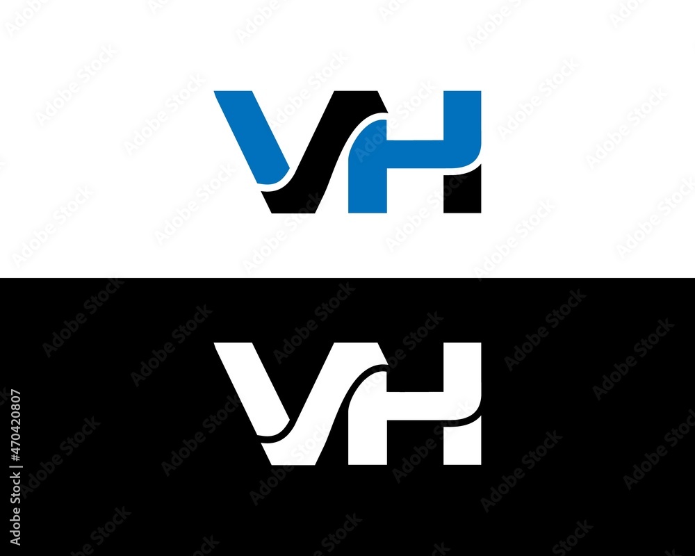 VH Abstract Letters Logo Icon Design Monogram Vector Illustration ...