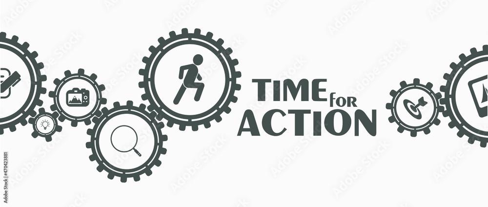 time for action background Stock Vector | Adobe Stock