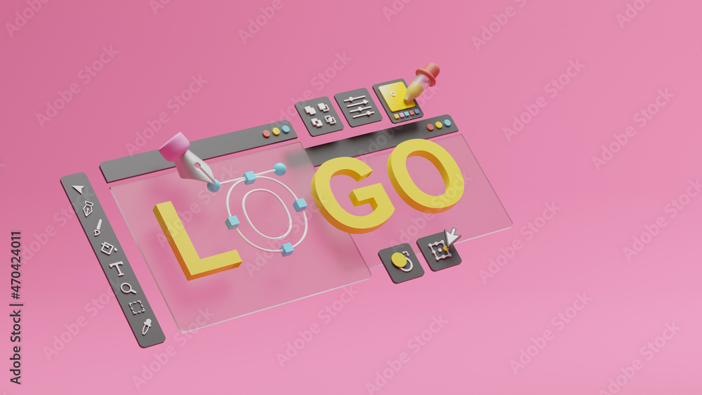 Graphic designer creative creator design logo artwork curve pen tool ...