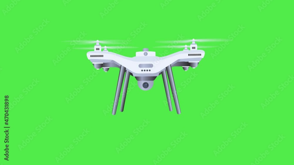 4k Realistic drone flying on green screen. Drone animation flying and ...