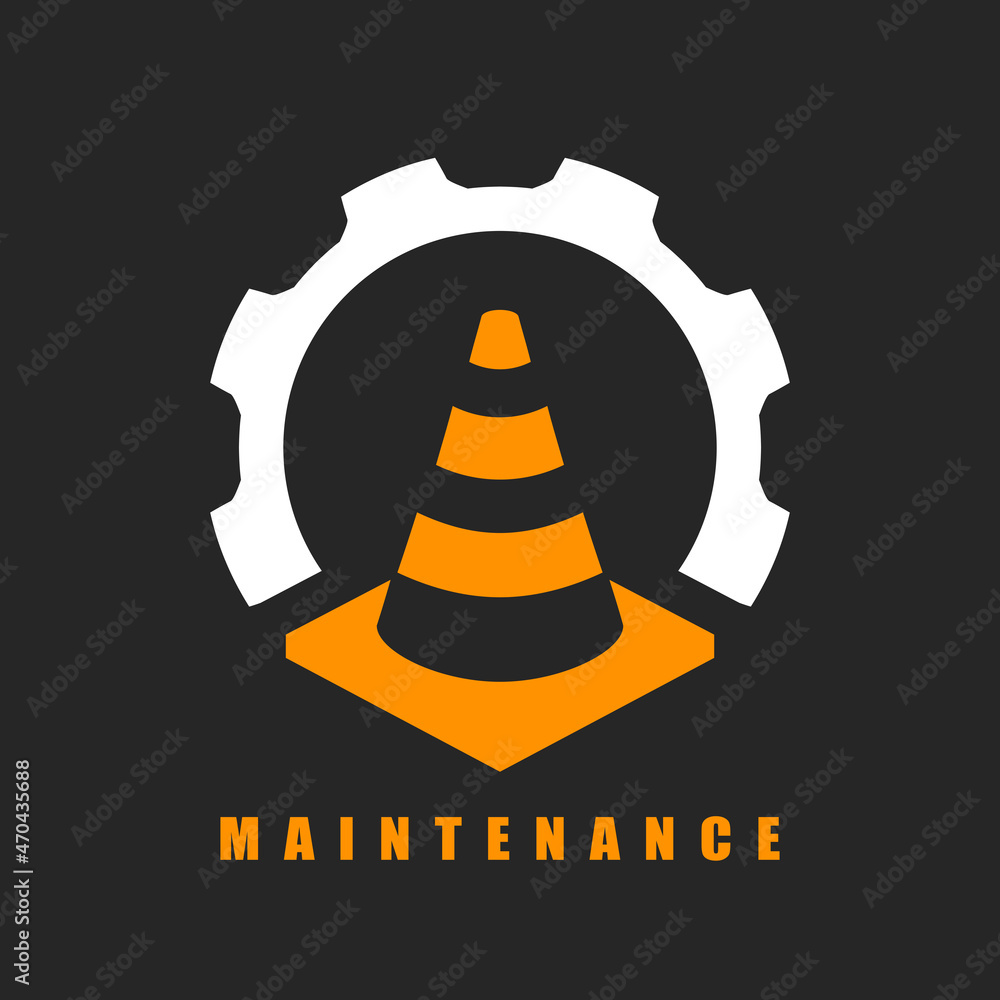 Maintenance vector logo Stock Vector | Adobe Stock