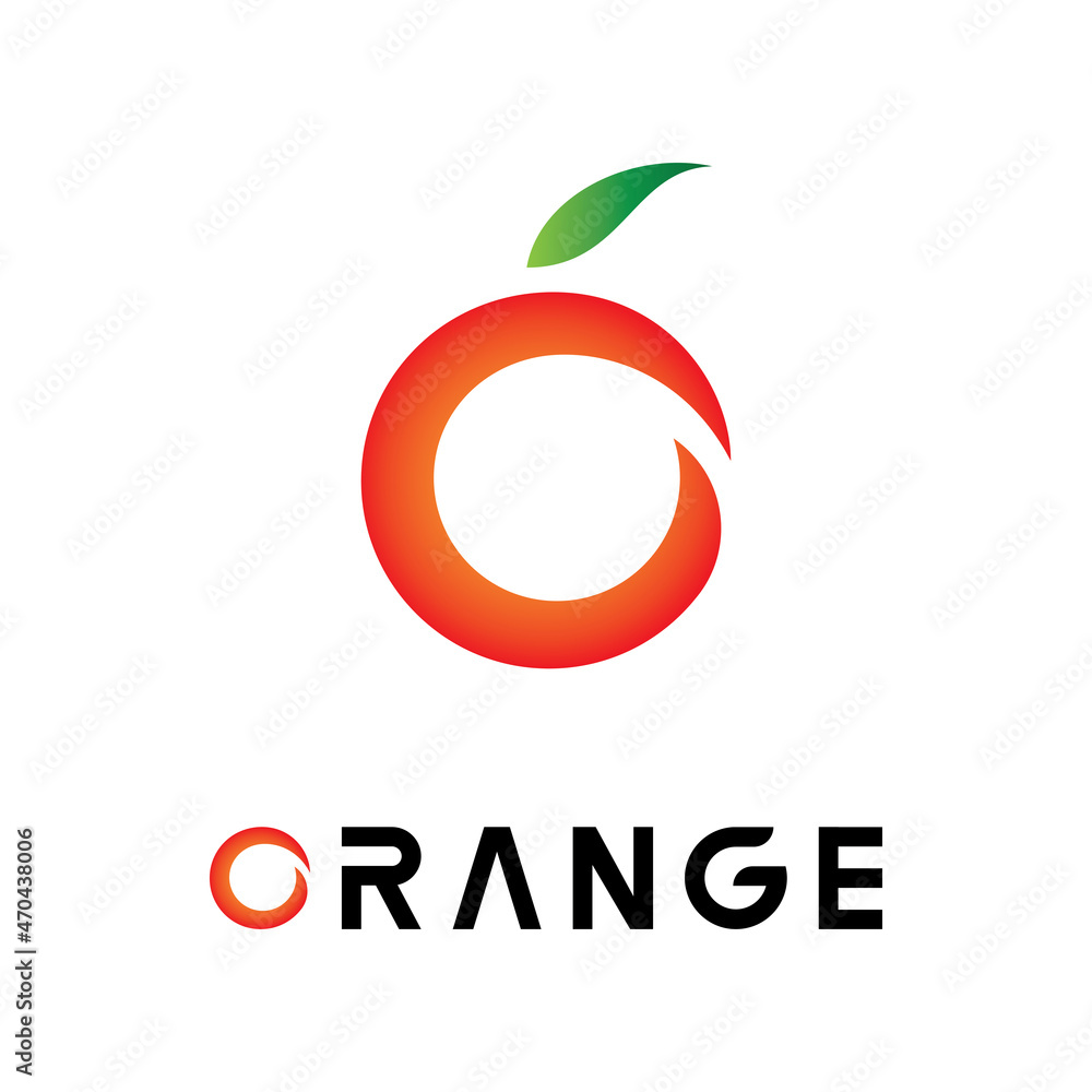 Orange logo icon Vector illustration Stock Vector | Adobe Stock