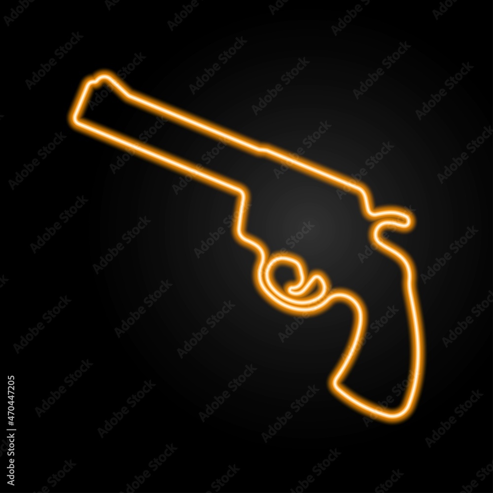 Revolver neon sign, modern glowing banner design, colorful modern ...