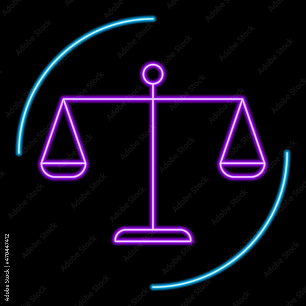 Scales neon sign, modern glowing banner design, colorful modern design ...