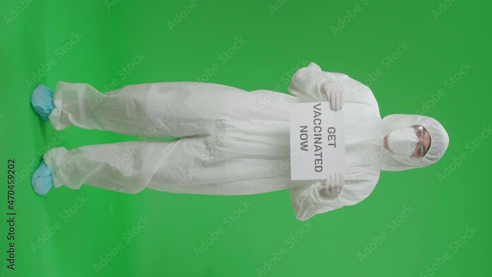 Full Body Of Asian Man Wearing Personal Protective Equipment Uniform ...