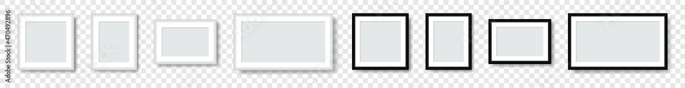 templates Photo picture frames collection on wall. blank frame border ...