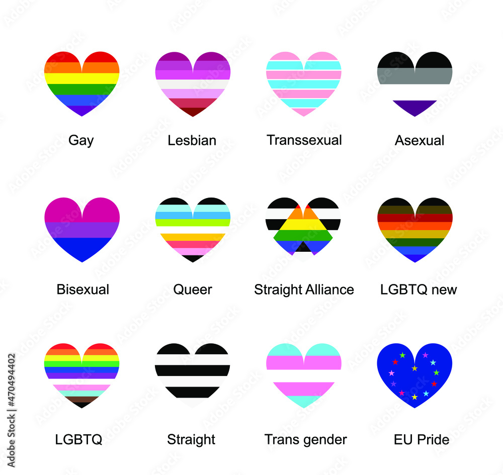 Heart badge flag gay vector illustration. LGBT pride symbol, lesbian ...