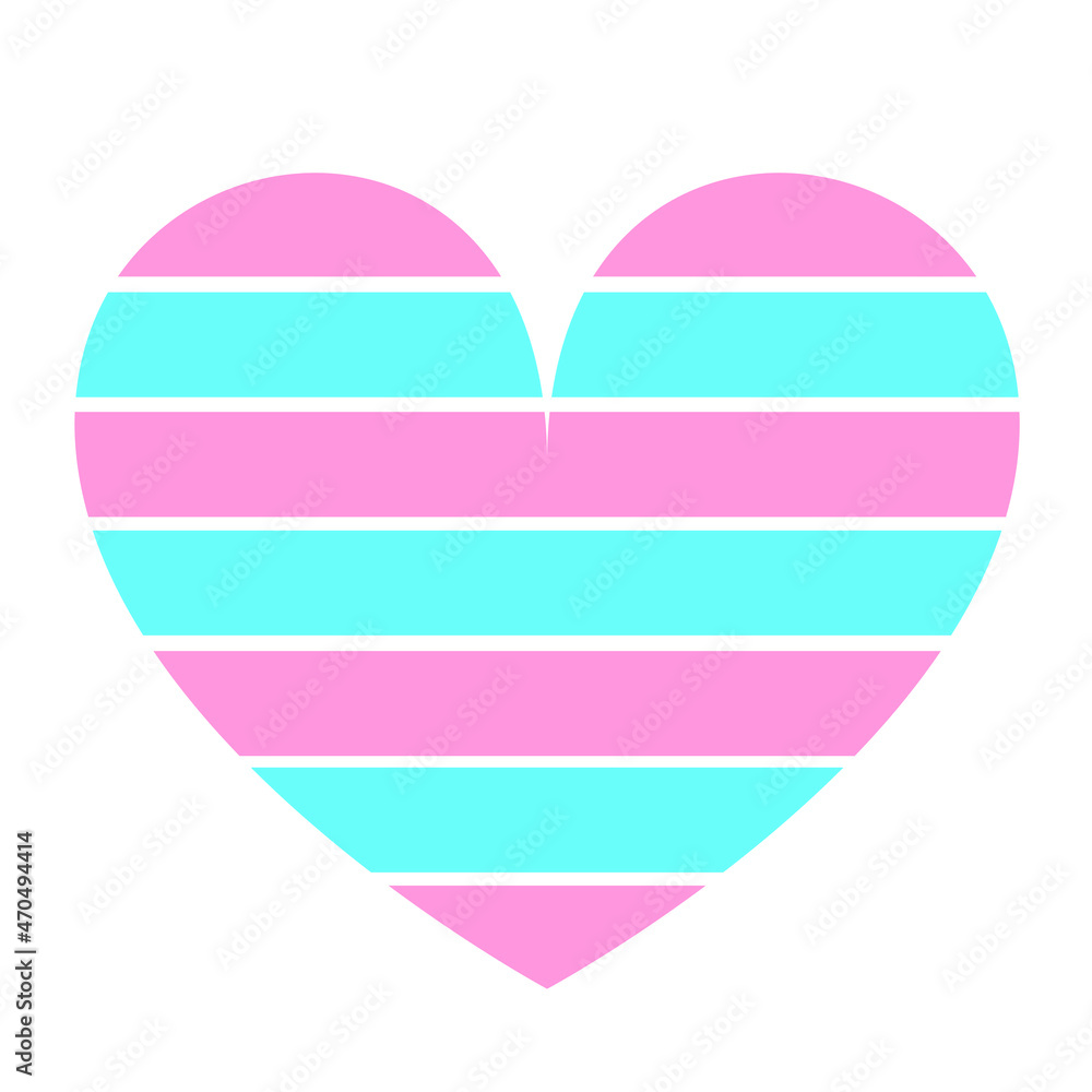 Trans sexual heart flag badge vector illustration. Emotional trans ...