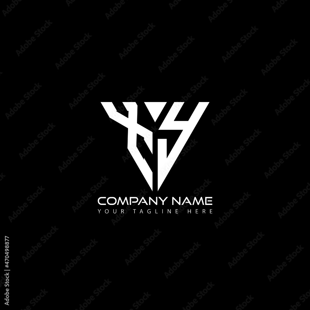 XY letter logo design on black background.XY creative initials letter ...