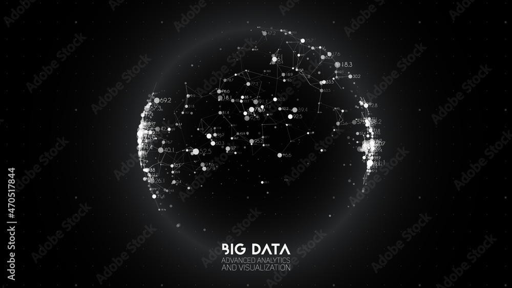 Big data visualization. Futuristic infographic. Information aesthetic ...