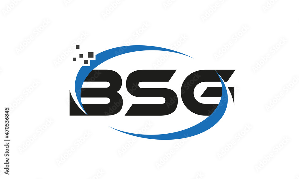 dots or points letter BSG technology logo designs concept vector ...
