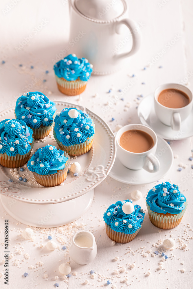 Pretty Blue Cupcakes