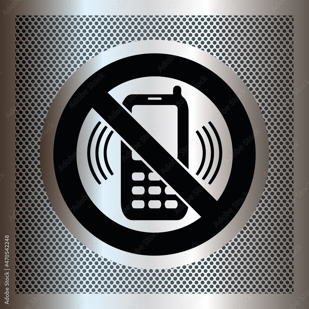 Logo portables interdits. Stock Vector | Adobe Stock