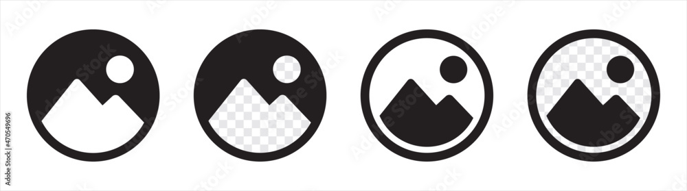 Gallery icon set, image icon, picture symbol, photo signs. Gallery ...