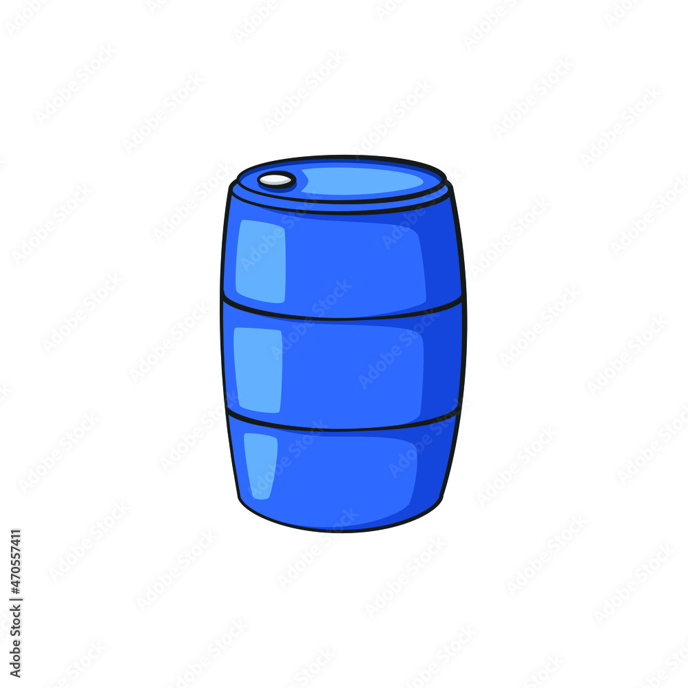 200 liters water tank in drawing style isolated vector. Drawn object ...