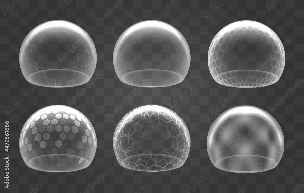 Transparent sphere shield Stock Vector | Adobe Stock