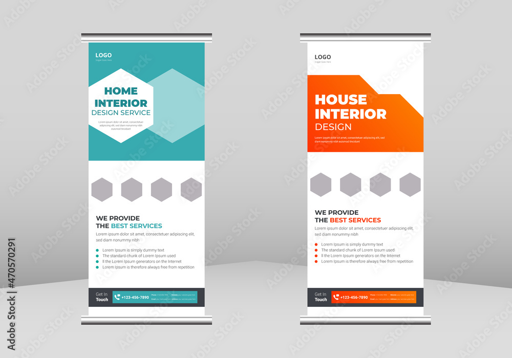 Interior design Roll up Banner Design, Interior real estate poster ...