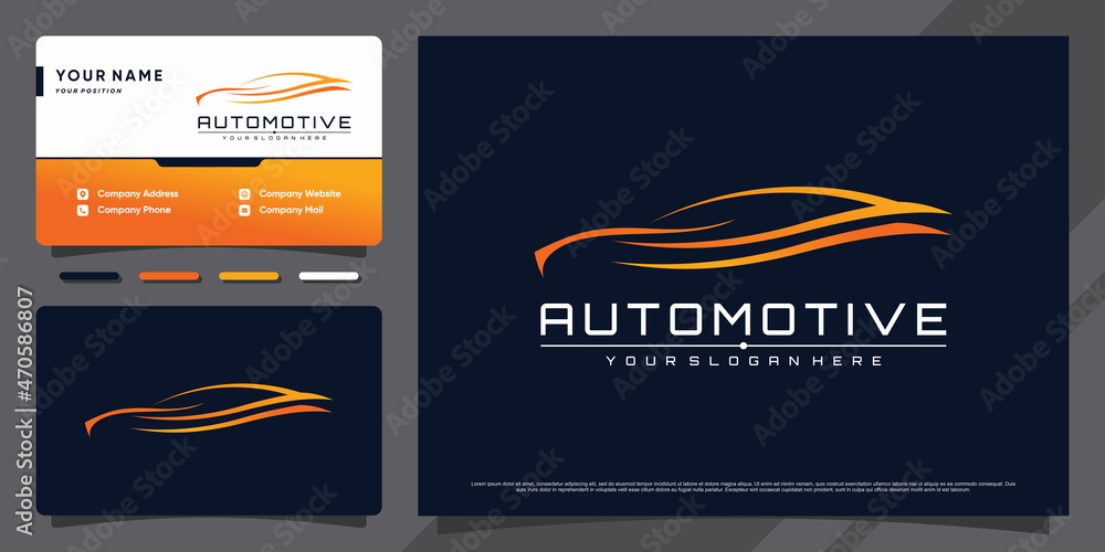 Automotive sport car logo design with creative concept and business ...