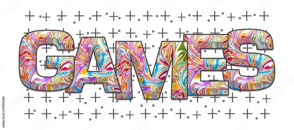 Games Text Paint Effect Background Stock Illustration | Adobe Stock