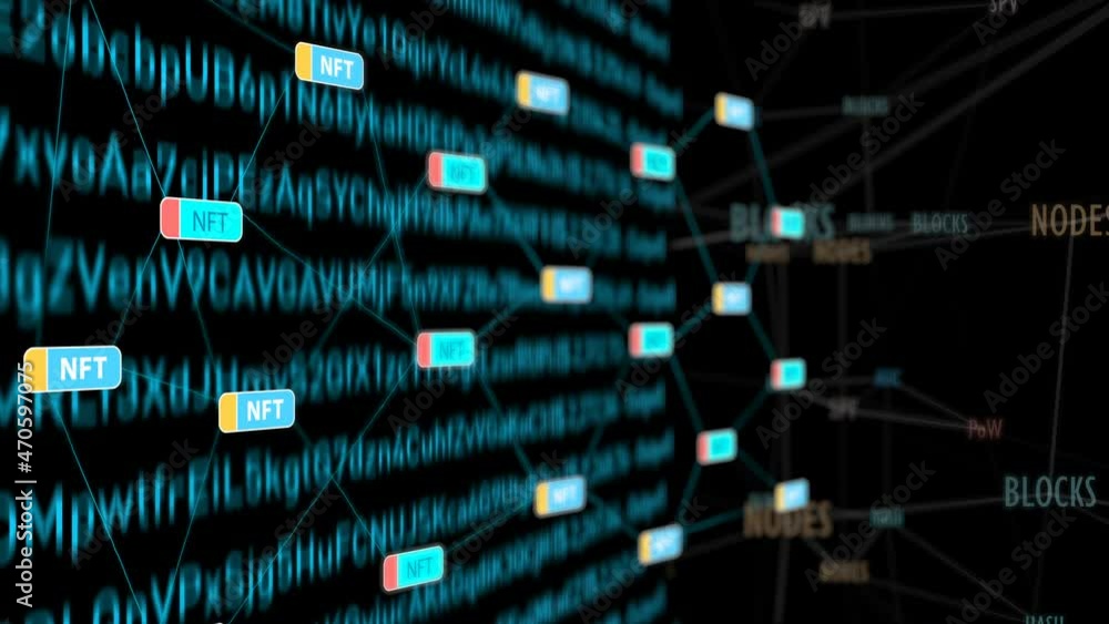 Generative Nft Structures In The Metaverse System Stock Video | Adobe Stock
