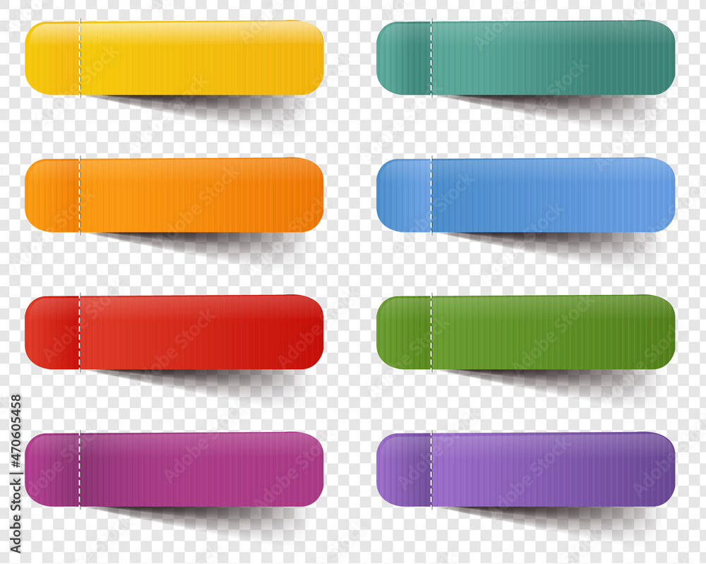 Web Labels Big Set Isolated transparent Background With Gradient Mesh ...