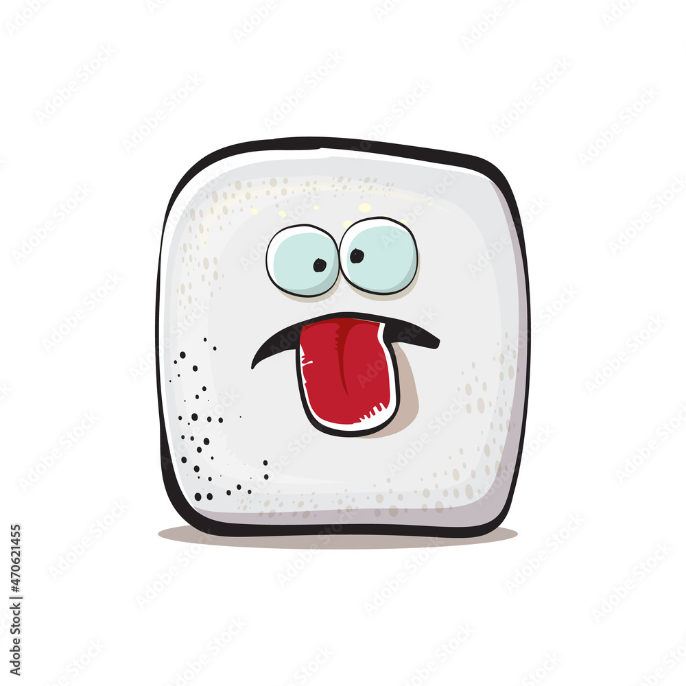 Vector Cartoon sugar cartoon characters isolated on white background ...