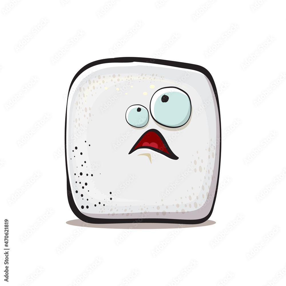 Vector Cartoon sugar cartoon characters isolated on white background ...