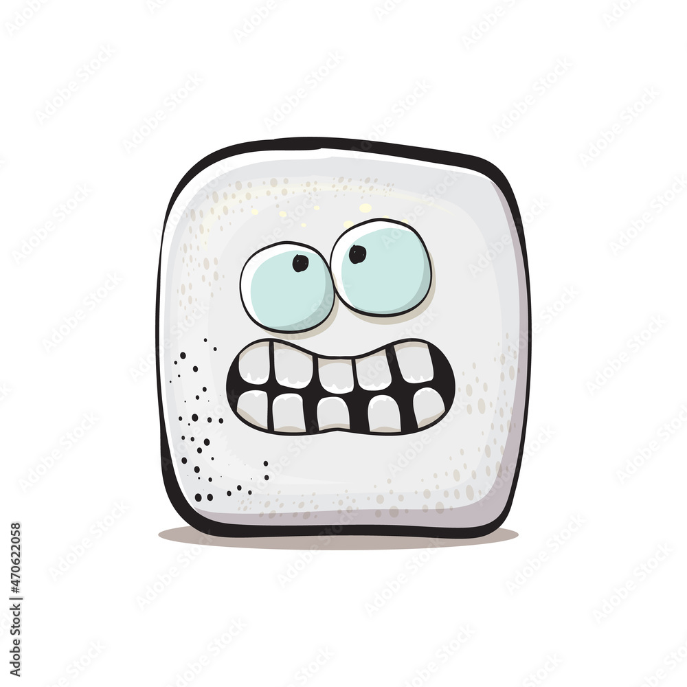 Vector Cartoon sugar cartoon characters isolated on white background ...