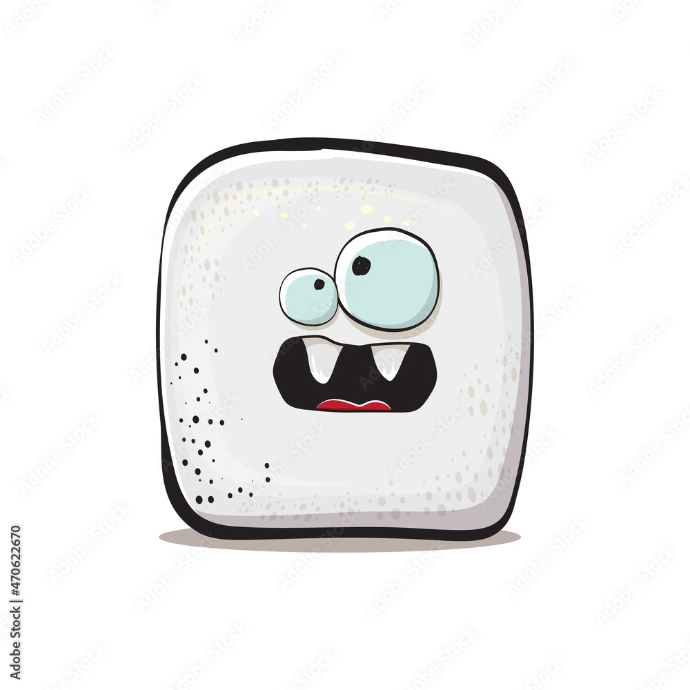 Vector Cartoon sugar cartoon characters isolated on white background ...