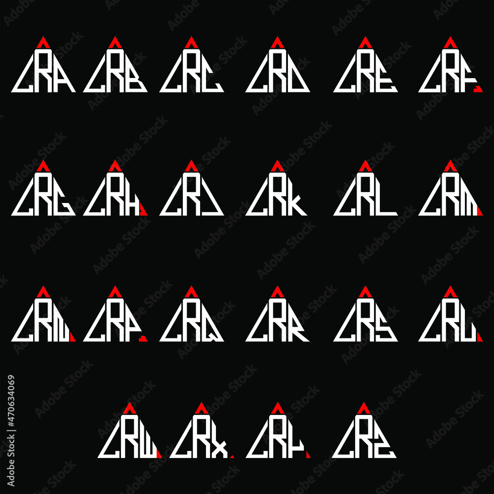 LRA to LRZ letter logo creative design, Multiple triple letter logo ...