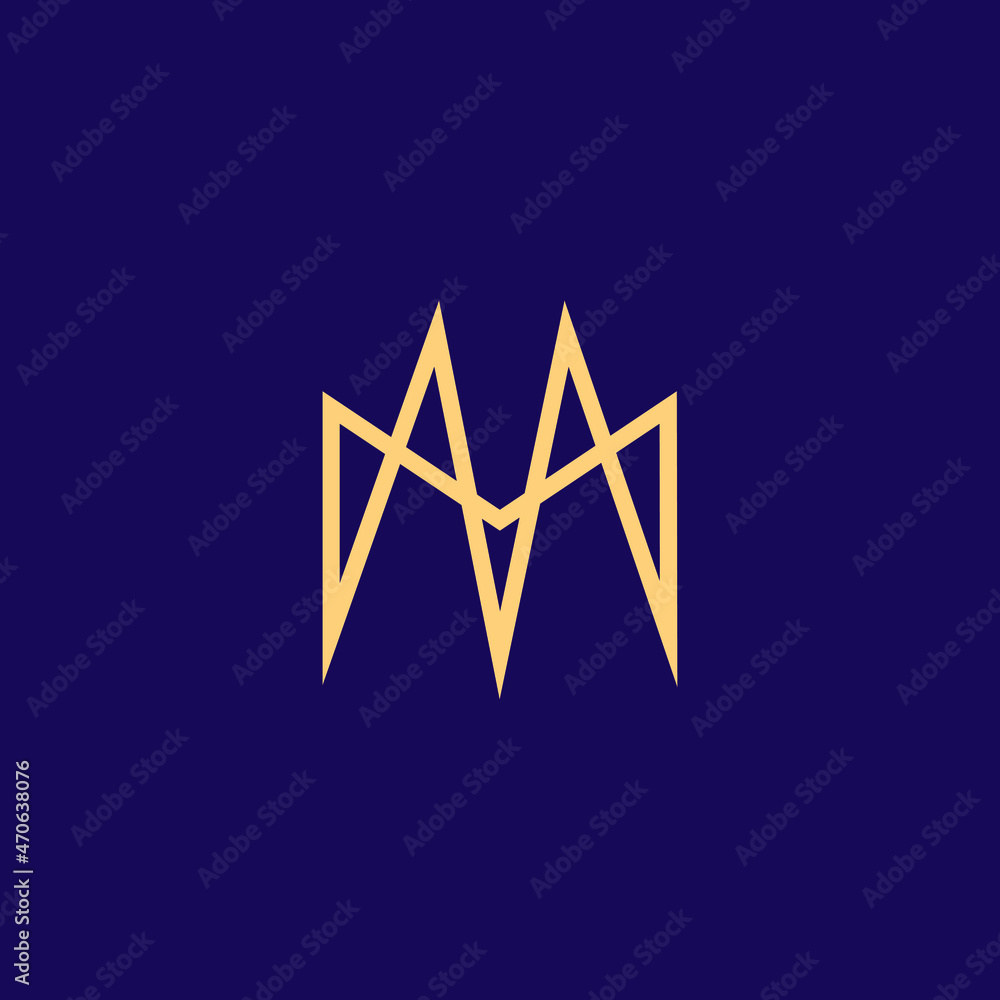 New Minimal Letter M Logo and MM Logo Design in Green Color. Great ...